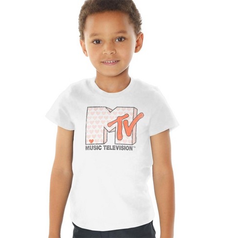 Mtv Riot Heart Kids T Shirt (3t) For Toddler Boys And Girls, White : Target