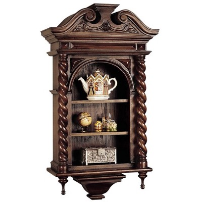 Design Toscano Beacon Hill Hardwood Wall Curio Cabinet : Target