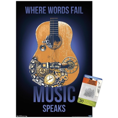 Trends International Music Speaks Unframed Wall Poster Prints : Target