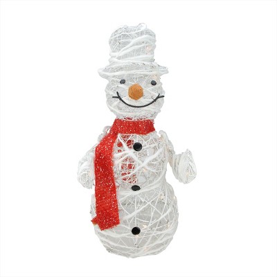 Costway 6 Ft Lighted Artificial Christmas Snowman Pre-lit Pop-up Xmas ...