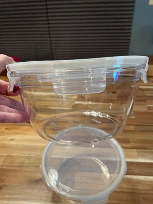 4pc (set Of 2) 8.5 Cup And 14 Cup Tritan Plastic Round Food Storage ...