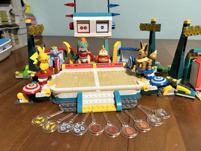 Mega Pokemon Traning Stadium Building Toy Kit, With 5 Action Figures ...