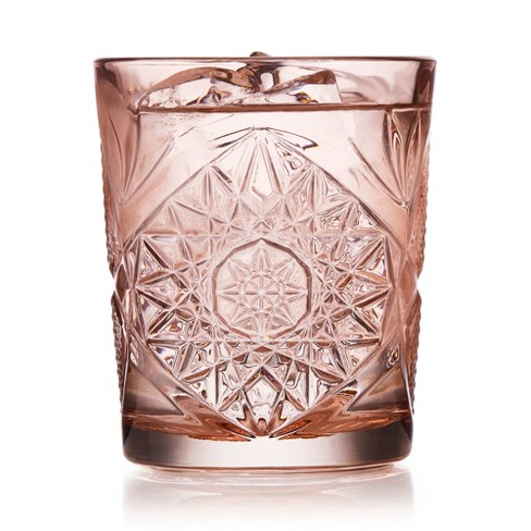 Libbey Hobstar Double Old Fashioned Glasses, 12-ounce, Rose, Set Of 4 ...