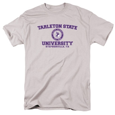 Tarleton State University Official Circle Logo Adult T-shirt, Silver ...