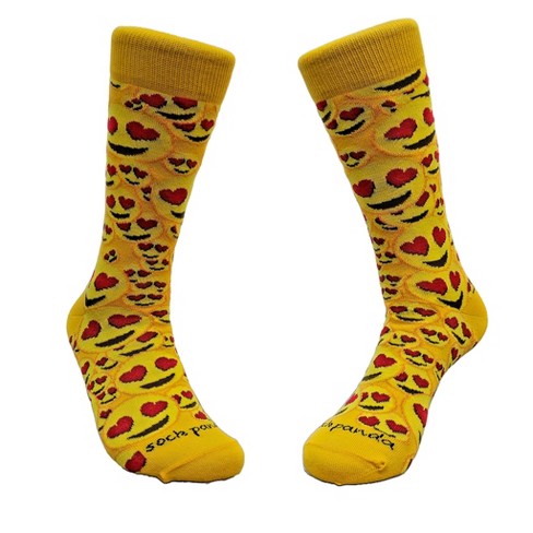 Love Eye Emoji Patterned Socks (women's Sizes Adult Medium) From The ...
