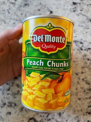 Del Monte Yellow Cling Peach Chunks In Heavy Syrup 15.25oz : Target