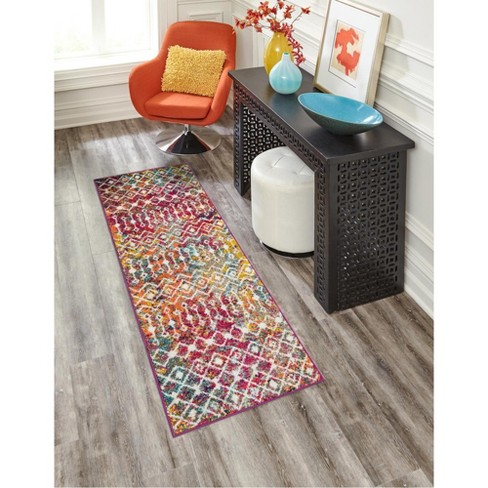 Unique Loom 2' 0 X 5' 0 Alaoui Geometric Trellis Multi Runner Rug : Target