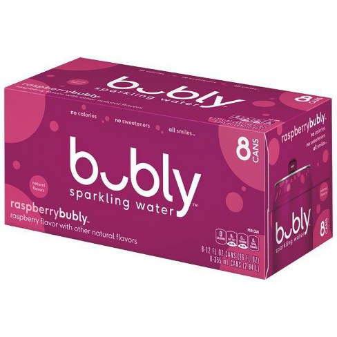 Bubly Raspberry Sparkling Water - 8pk/12 Fl Oz Cans : Target