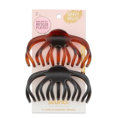 Gimme Beauty Thick Hair Claw Clips - Black/tort - 2ct : Target
