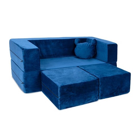 Milliard 39" Kids Modular Sofa, Navy Blue : Target