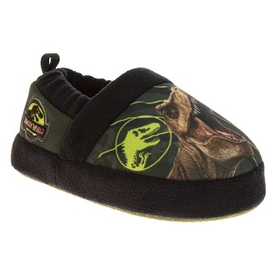 Jurassic World T-rex Boys Dual Size Slippers (toddler/little Kids ...