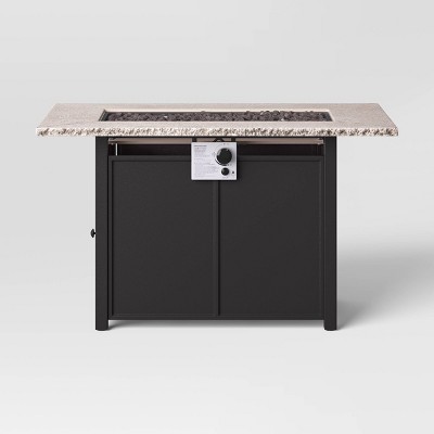 Endless Summer 30" Square Outdoor Lp Gas Fire Pit With Stamped Tile ...