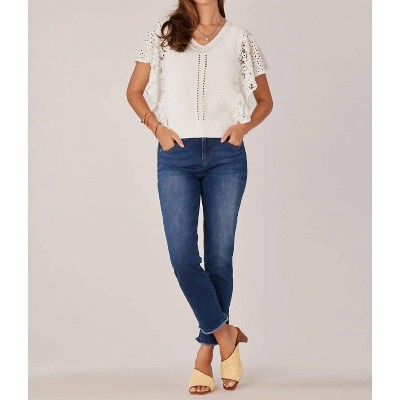 Women's Short Flutter Sleeve Top - Democracy M : Target
