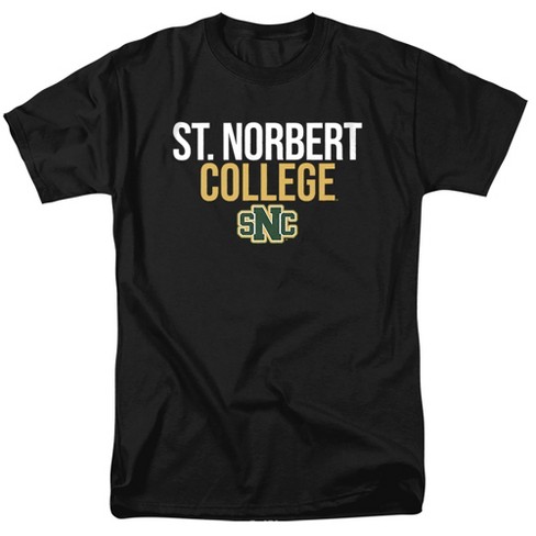 St. Norbert College Official Stacked Adult T-shirt, Black, Medium : Target