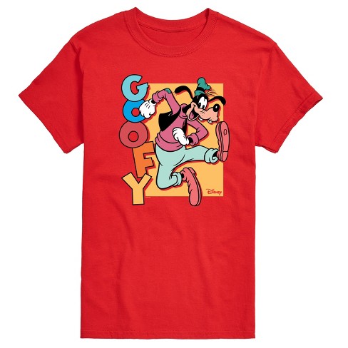 Men's Disney Goofy Short Sleeve Graphic T-shirt - Red - Medium : Target