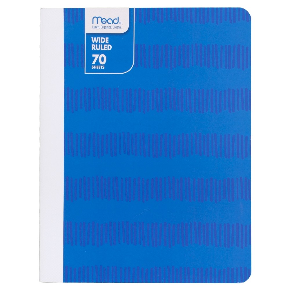 UPC 043100100898 - Mead Wide Ruled Striped Composition Notebook Blue ...