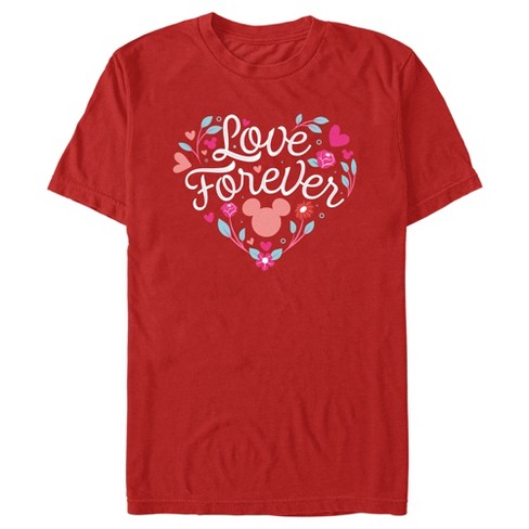Men's Mickey & Friends Love Forever Heart T-shirt : Target