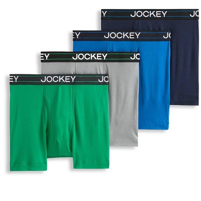 Jockey Men's Lightweight Cotton Blend 5" Boxer Brief - 4 Pack M ...