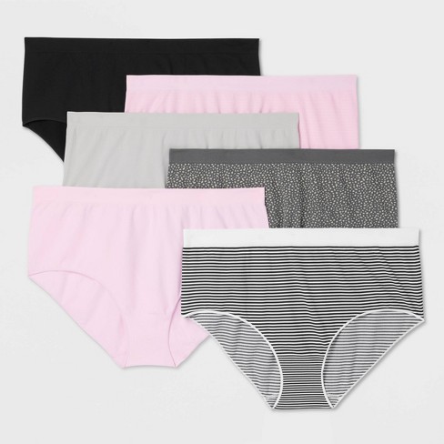 Women's 6pk Seamless Briefs - Auden™ Assorted Color 3x : Target