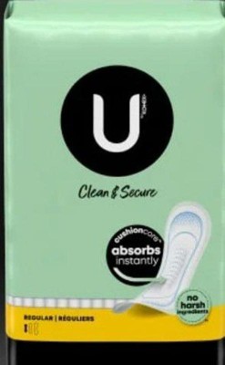 U By Kotex Clean & Secure Regular Ultra-thin Maxi Pads - Unscented ...