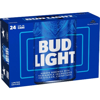 Bud Light American Lager Beer - 24pk/12 fl oz Cans : Target