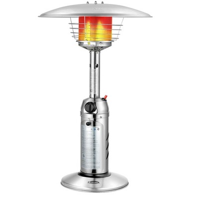 Costway Patio Heater 11,000btu Portable Tabletop Stainless Steel ...