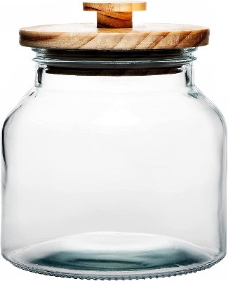 Amici Home Denali Clear Glass Canister, Food Storage Jar With Airtight ...