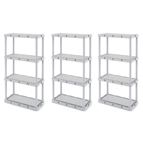 Gracious Living Knect-a-shelf Fixed Height 4 Tier Storage System Unit ...