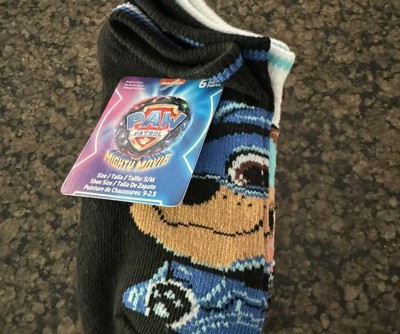 Boys' Paw Patrol 6pk No Show Socks - Black/white S/m : Target