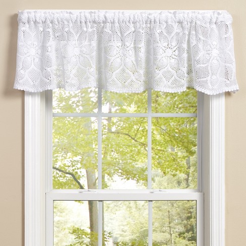 Park Designs Kadia Crochet Lace Valance 60” X 14” : Target