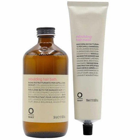 Oway Rebuilding Hair Bath Shampoo (8.1 Oz) & Mask (5 Oz) Duo Set Kit ...