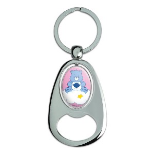 Graphics And More Care Bears Grumpy Bear Keychain Chrome Metal Spinning ...