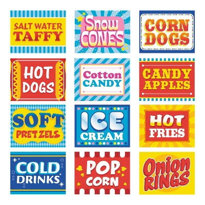 Fun Express Carnival Food Signs - 12 Pc. : Target