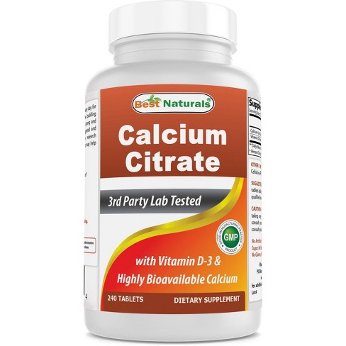 Calcium Citrate With Vitamin D3 240 Tablets : Target