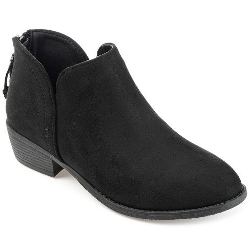 Journee Collection Womens Livvy Back Heel Zip Stacked Heel Booties ...