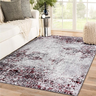 Luxe Weavers Modern Abstract Area Rug, Red 5x7 : Target