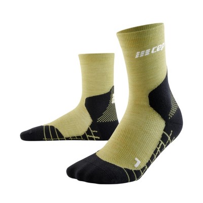 Cep Hiking Light Merino Mid Cut Compression Socks, Men Olive Medium ...