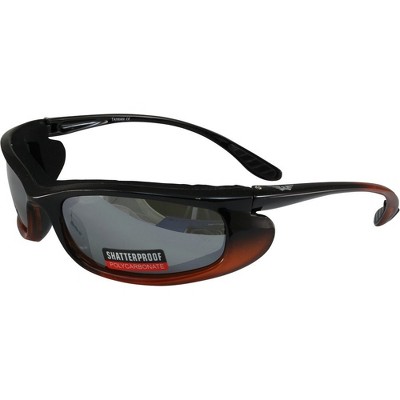 Global Vision Eyewear Hawkeye Safety Motorcycle Glasses With Silver ...