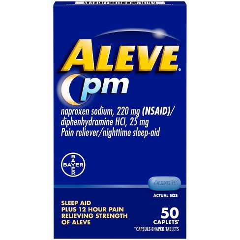 Aleve Naproxen Sodium Pain Reliever Sleep Aid (nsaid) - 50ct : Target