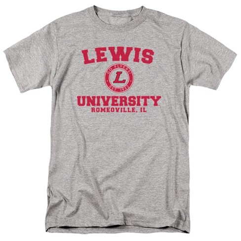 Lewis University Official Circle Logo Adult T-shirt, Athletic Heather ...