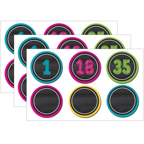 Teacher Created Resources® Chalkboard Brights Numbers Magnetic Accents ...