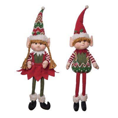 Christmas Plush Whimsy Elf Shelf Sitter Set Of 2 : Target