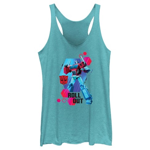 Women's Transformers: Earthspark Optimus Roll Out Racerback Tank Top ...