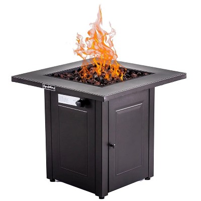 28in Propane Fire Pits Table, 50000 BTU Gas Square Outdoor Dinning ...