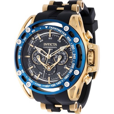 Invicta 38153 Men's S1 Rally Yellow Gold And Black Strap Watch : Target