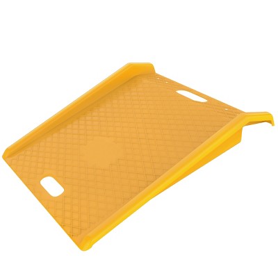 Stalwart Heavy Duty 1000lb Weight Capacity Portable Poly Ramp Yellow ...