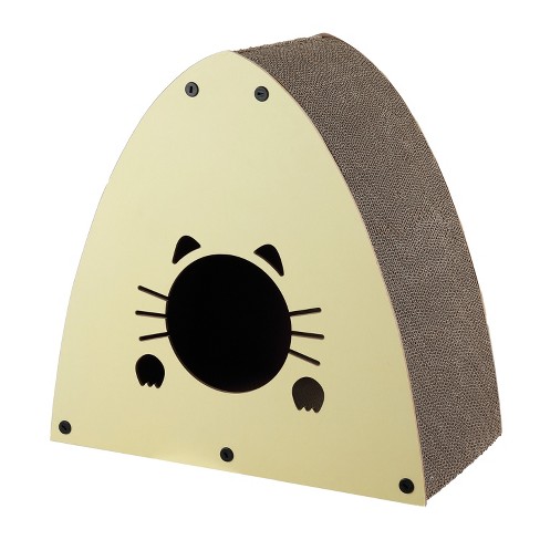 Koko Modern Cardboard Triangle Cat Cave Scratcher With Catnip : Target