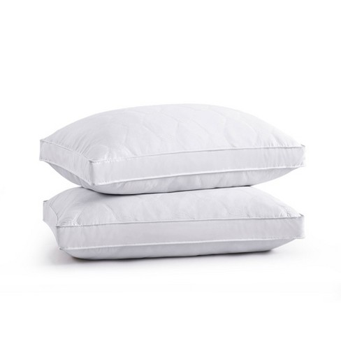 Peace Nest 2 Pack Quilted Goose Feather Down Pillow, Medium Support ...