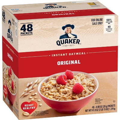 Quaker Instant Oatmeal Original - 47.4oz / 48ct : Target