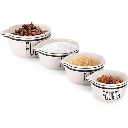 2lb Depot Ceramic Measuring Cups-set Of 4, White : Target